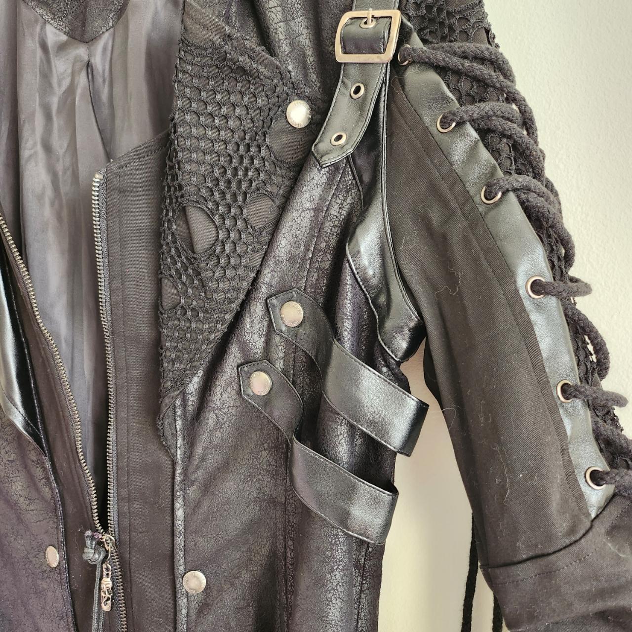 PUNK RAVE Black Steampunk Visual Kei Coat Length:... - Depop