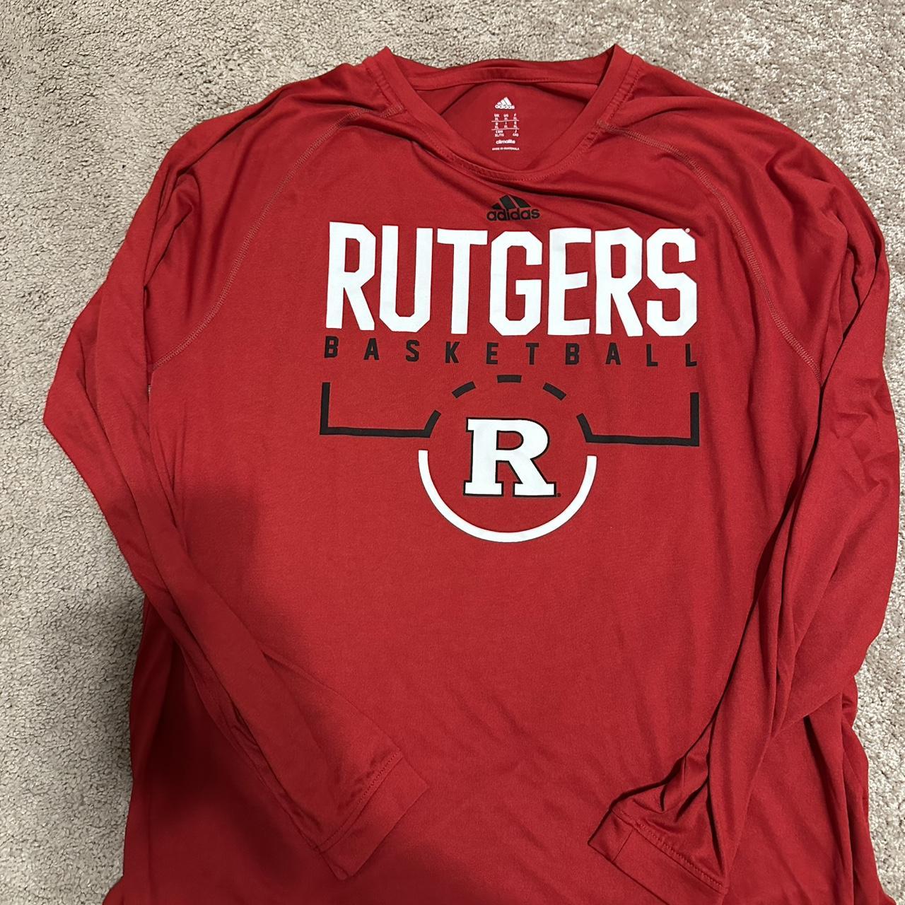 Rutgers basketball red long sleeve shirt - Depop