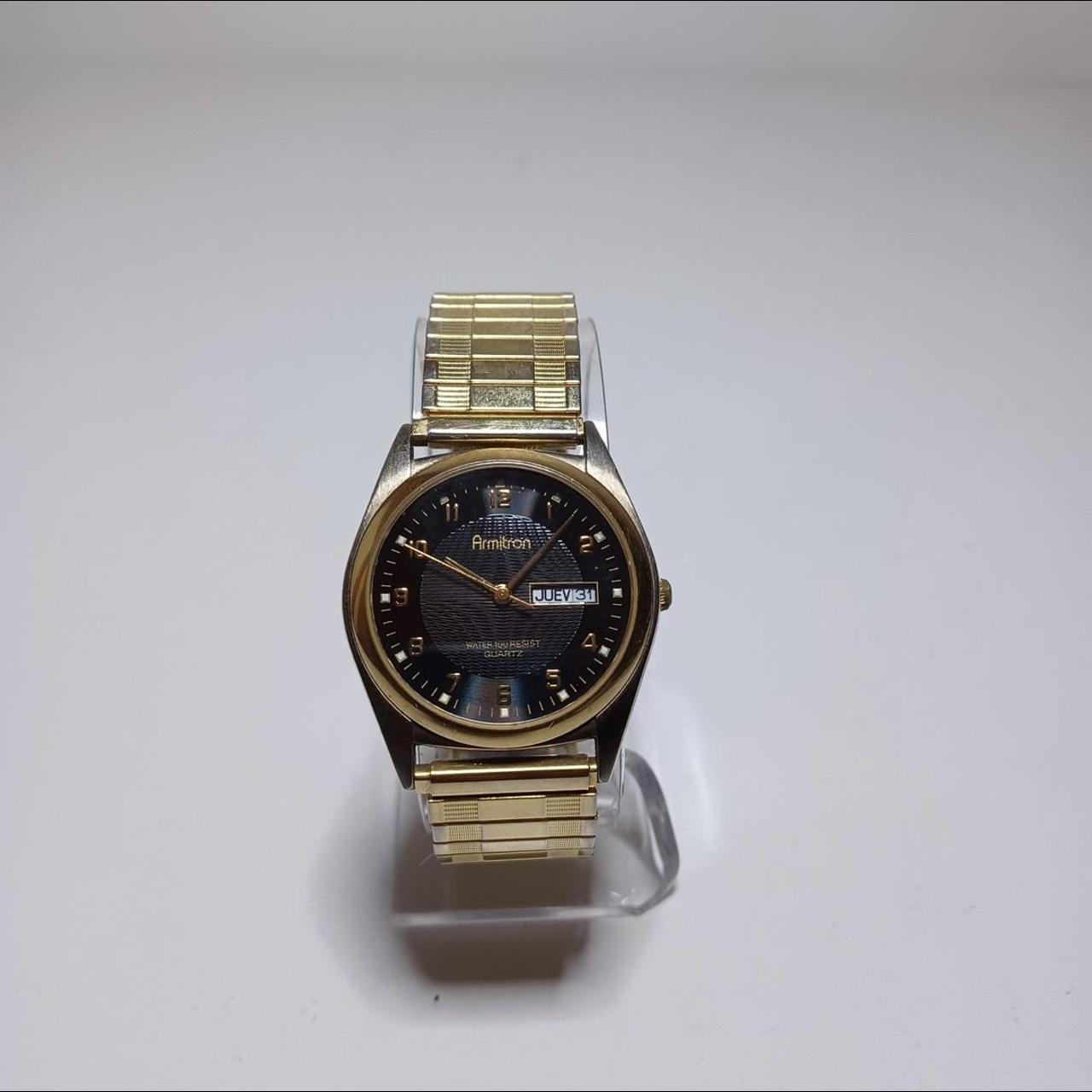 Vintage Mens Armitron 2 Tone Quartz Watch with... - Depop