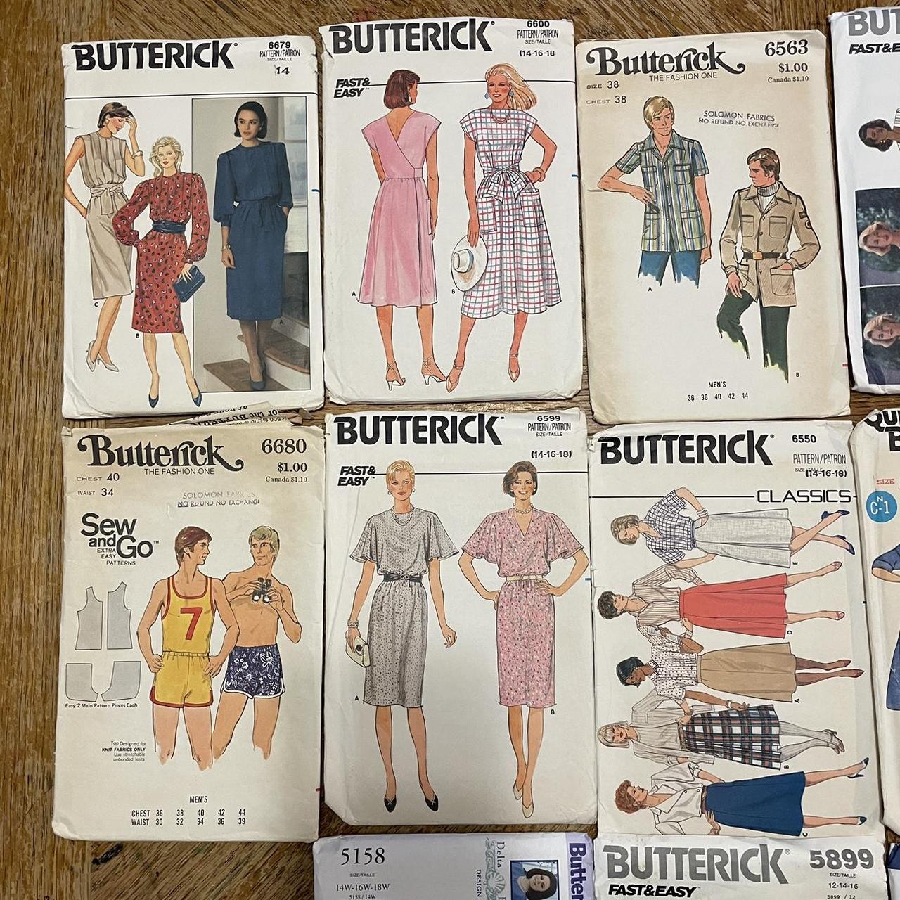 Lot Of 13 Butterick Vintage Sewing Patterns Womens... - Depop