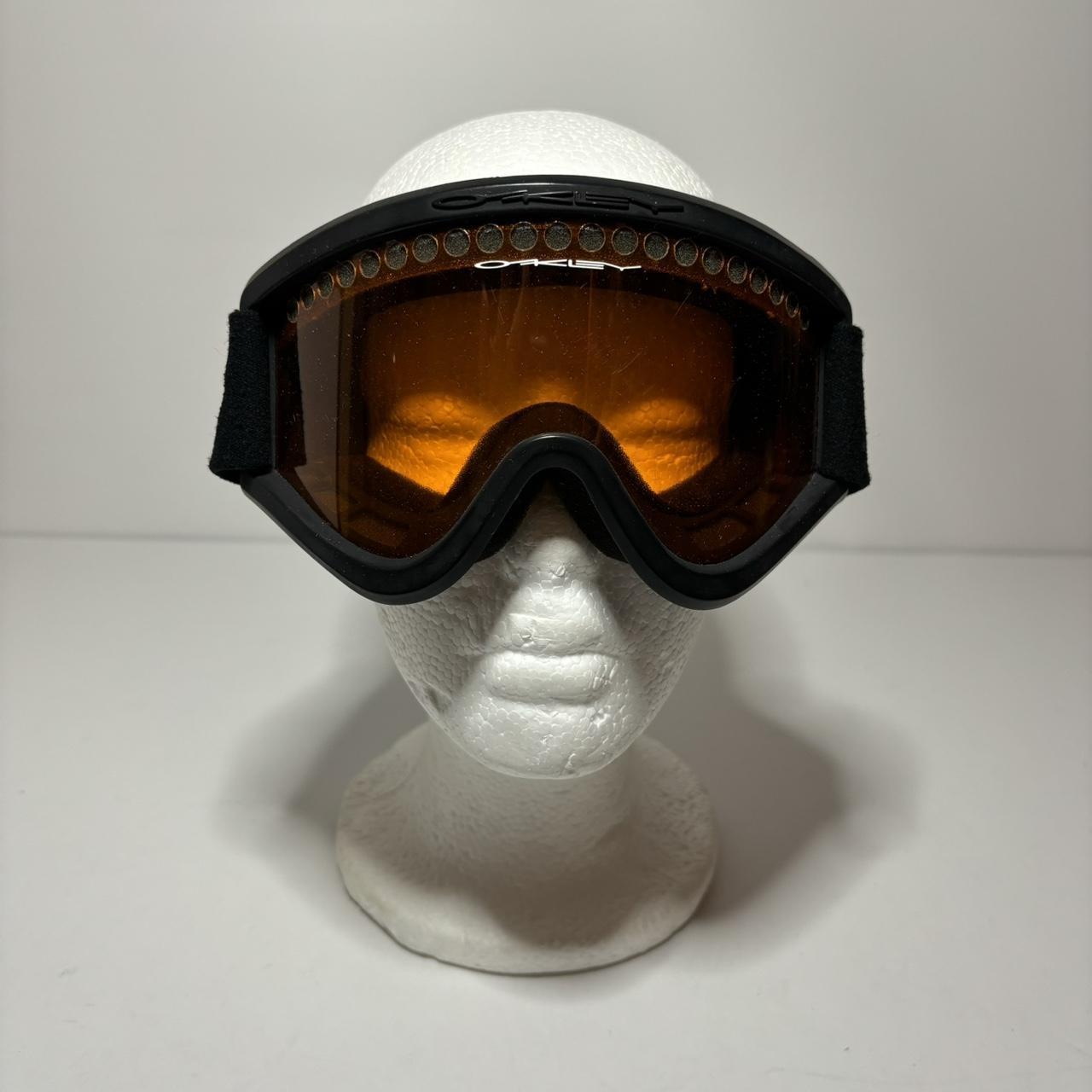 Oakley E-Frame Ski Goggles Black Persimmon Mens... - Depop