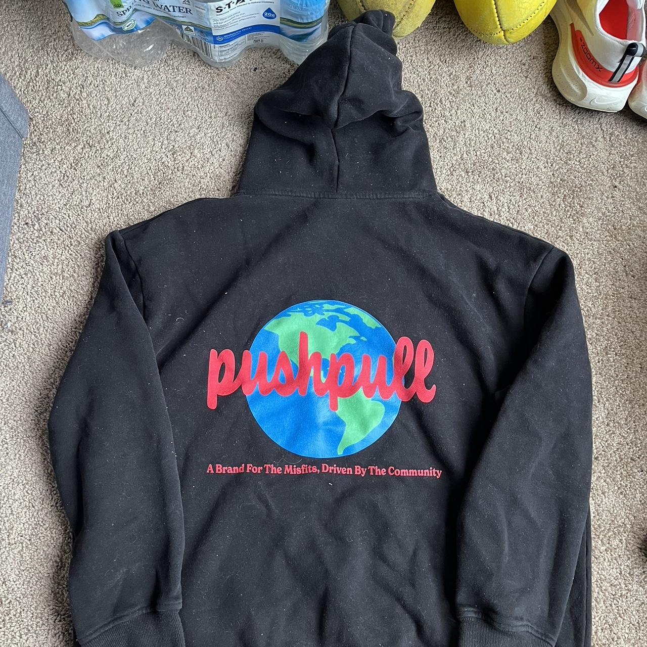 Push Pull Hoodie Black Size L/XL - Depop