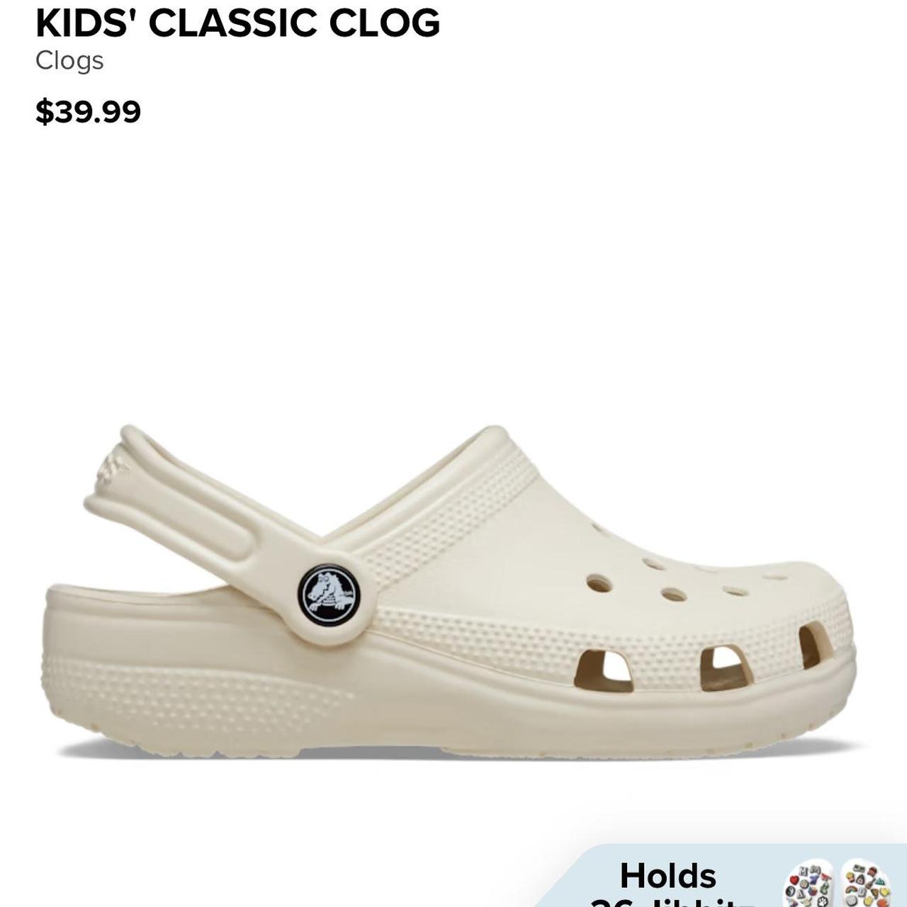 crocs in color bone size: j4. i wear a size 6.5... - Depop