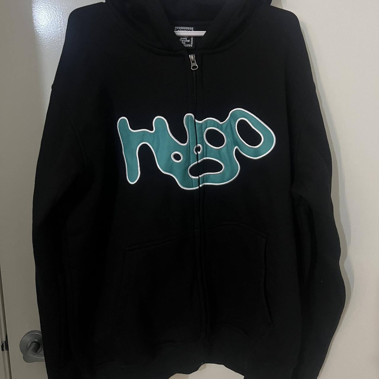 black ADWYSD x Louie Carne Hugo zip up size x... - Depop
