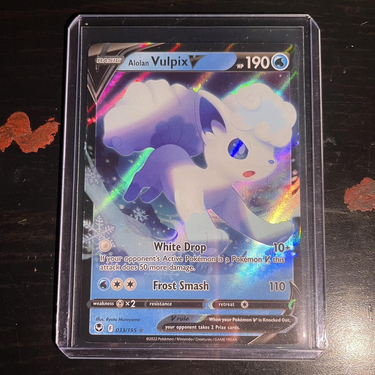 Alolan Vulpix V - Ultra Rare - Silver Tempest... - Depop