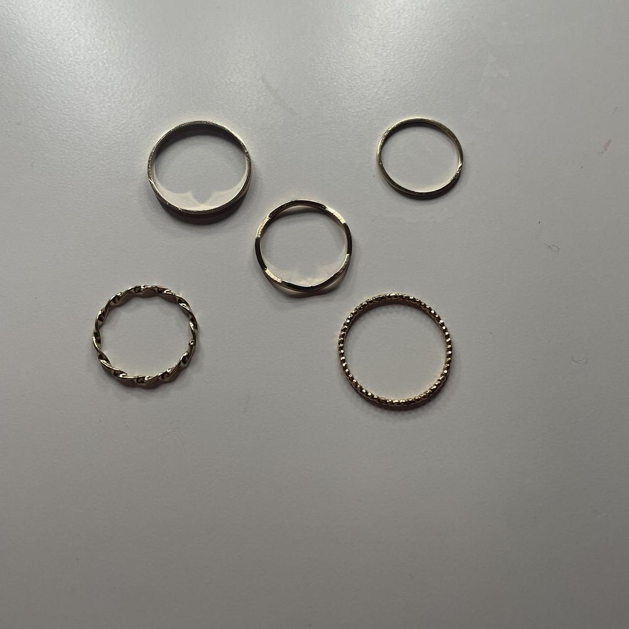 gold ring pack shein rings they js don’t fit me... - Depop
