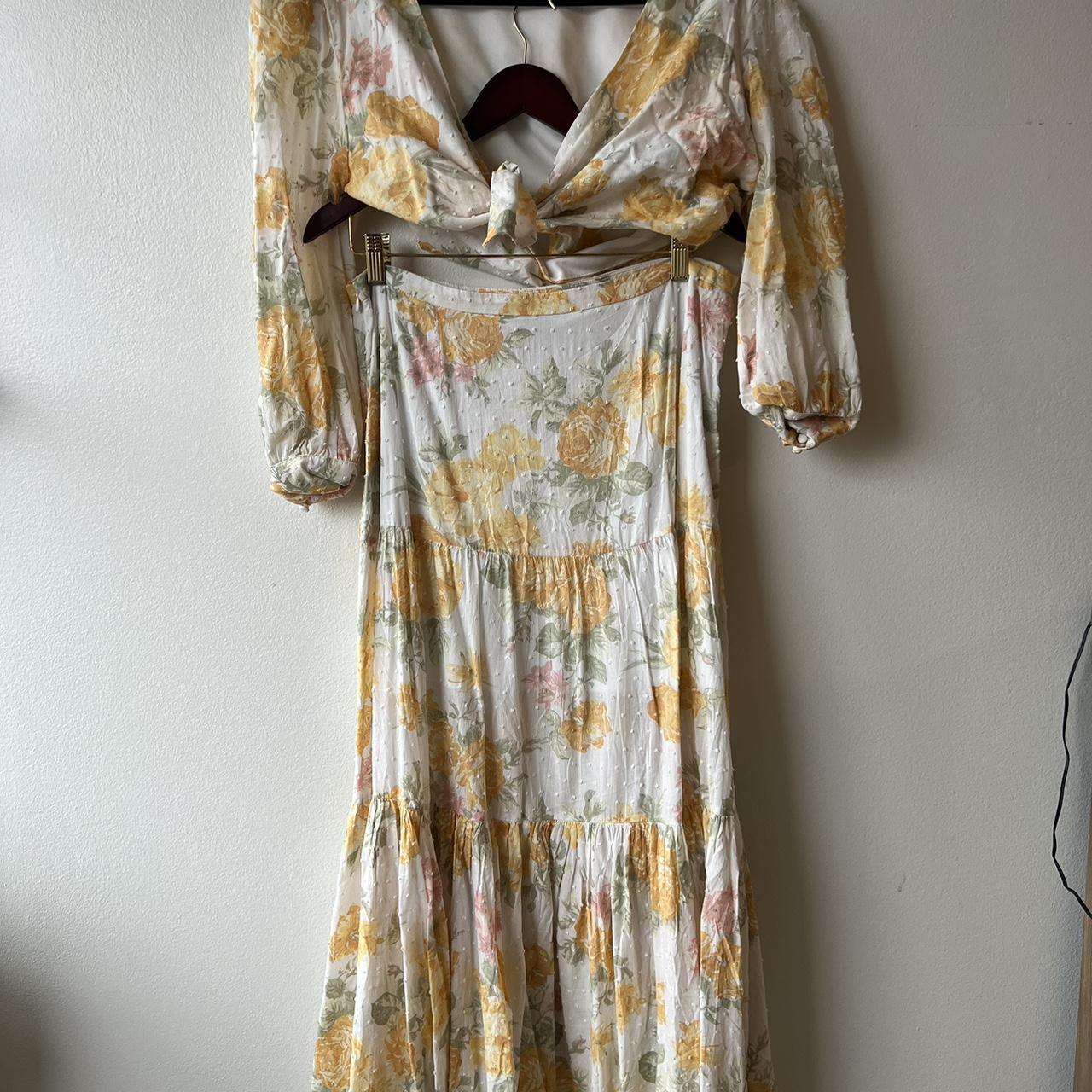 WAYF two piece set Slit down the side of the skirt... - Depop