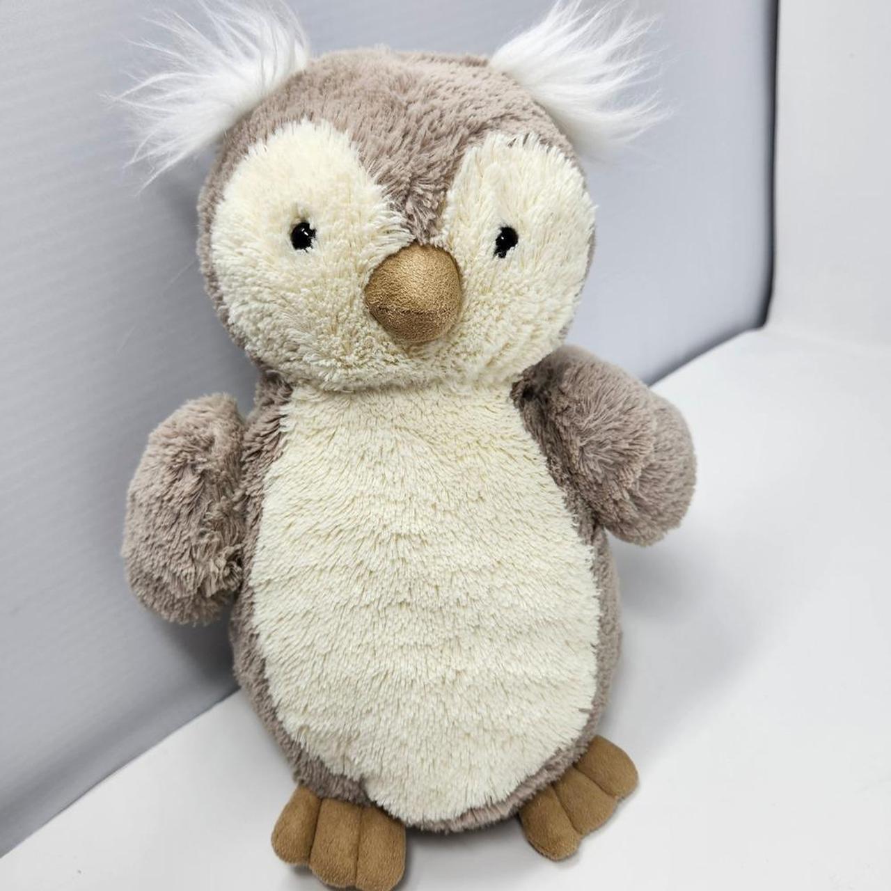 Jellycat Owl Stuffed Animal Plush Toy Cream Brown... | Depop