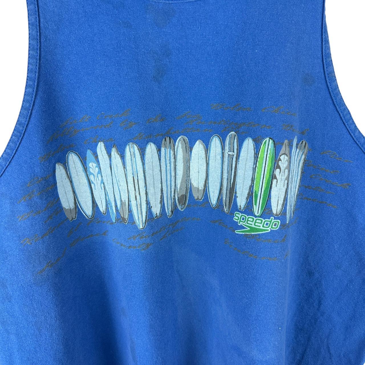 Mens Y2K Speedo Surf Board Summer Water Tank Top... - Depop