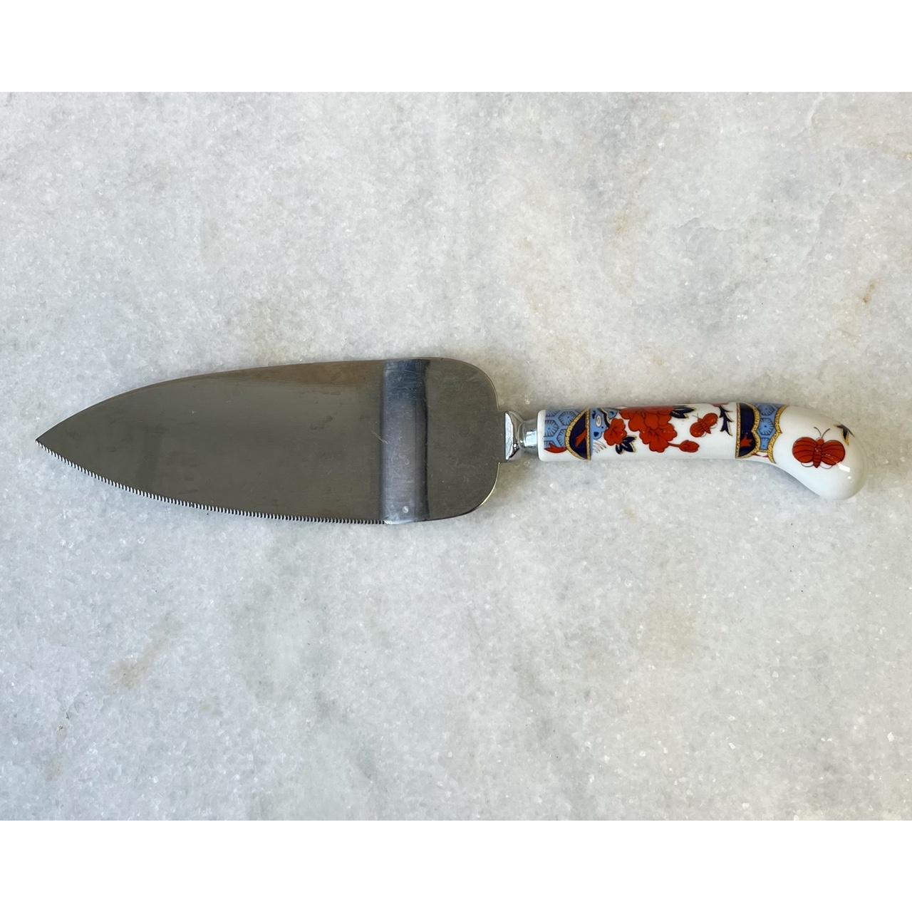 Vintage Japanese Ceramic Handle Cake Cutter Knife 10” - Depop