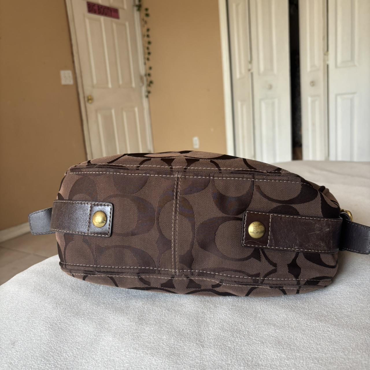 -large chocolate brown coach Zoe -perfect for... | Depop