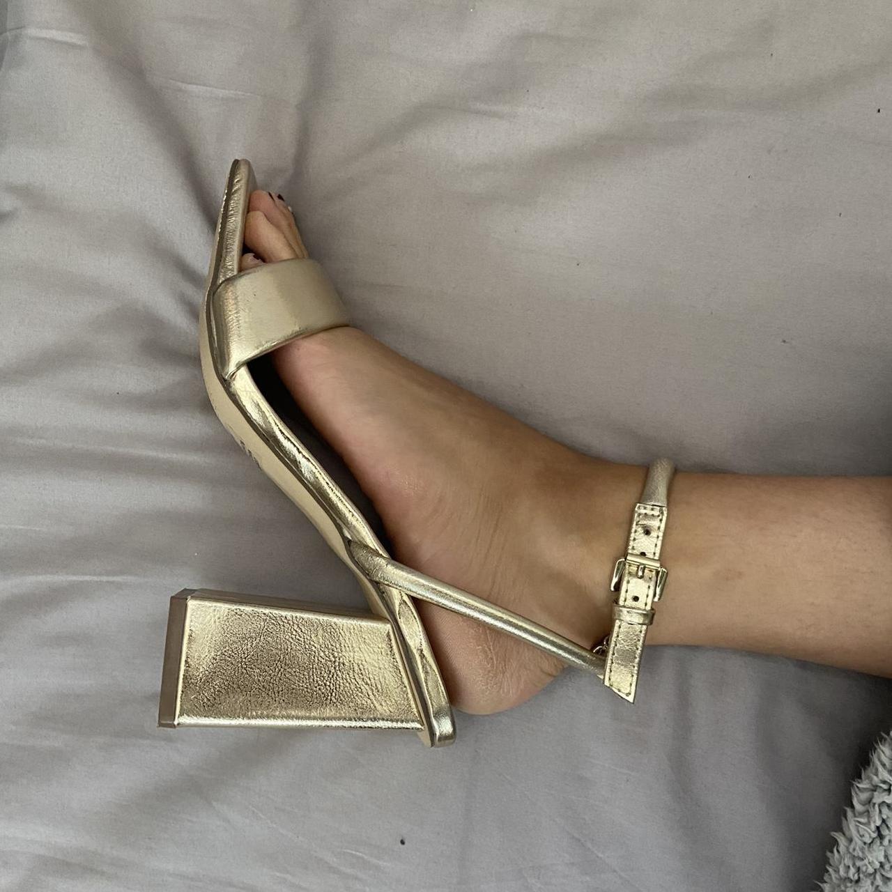 Primark Women's Gold Footwear | Depop