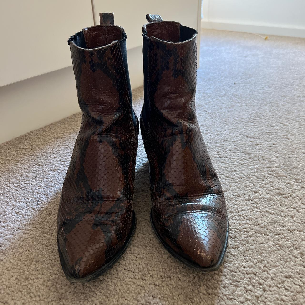 Scanlan Theodore Snakeskin Boots Size 39 - Depop