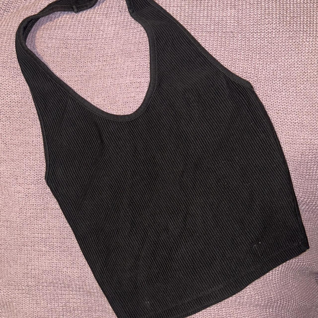 Topshop Black Halter Neck Crop Top Perfect Depop
