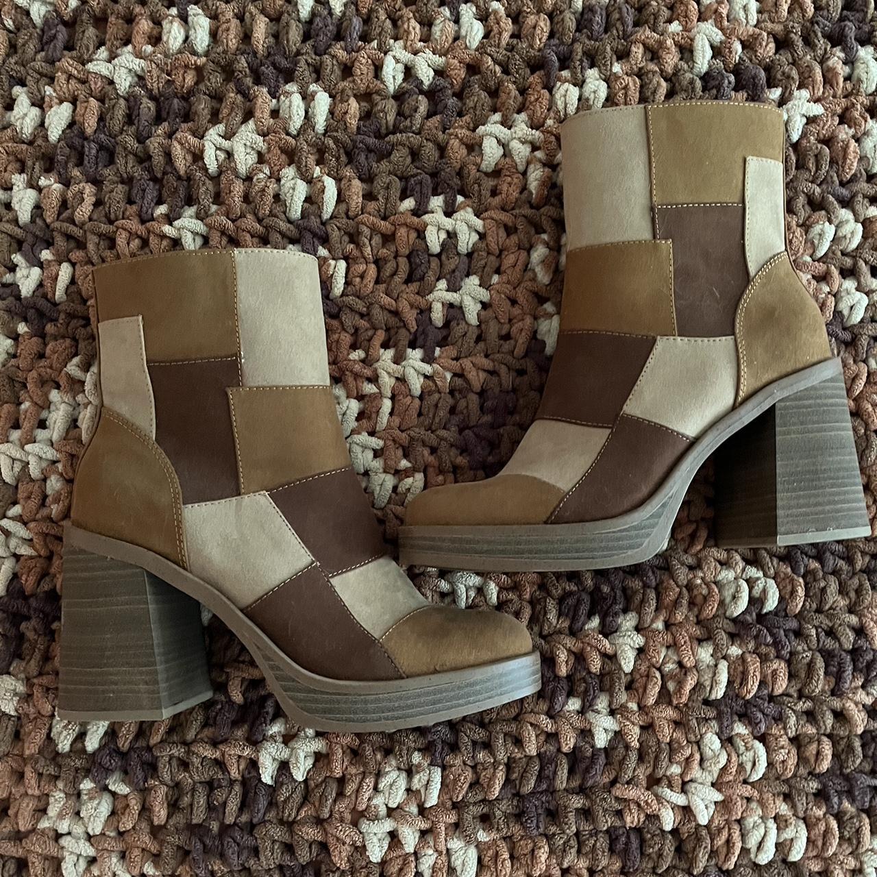 Viral universal thread patchwork boots. Perfect for... - Depop