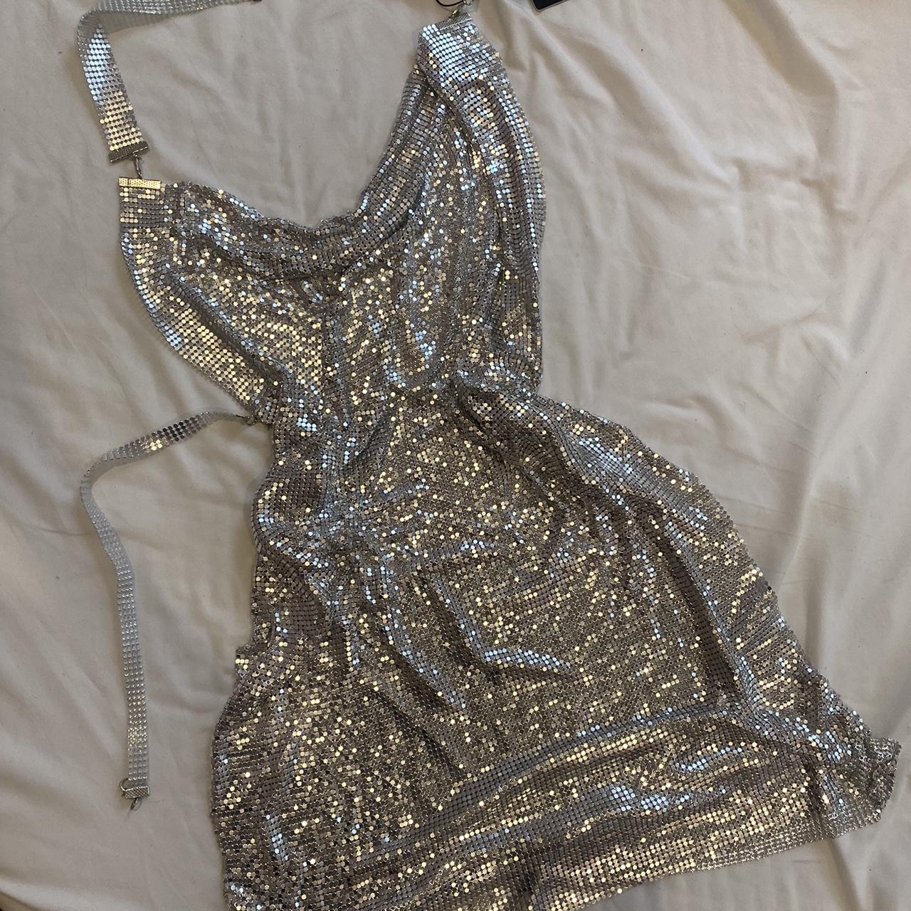 Silver Chainmail Dress BRAND NEW NEVER WORN - Depop