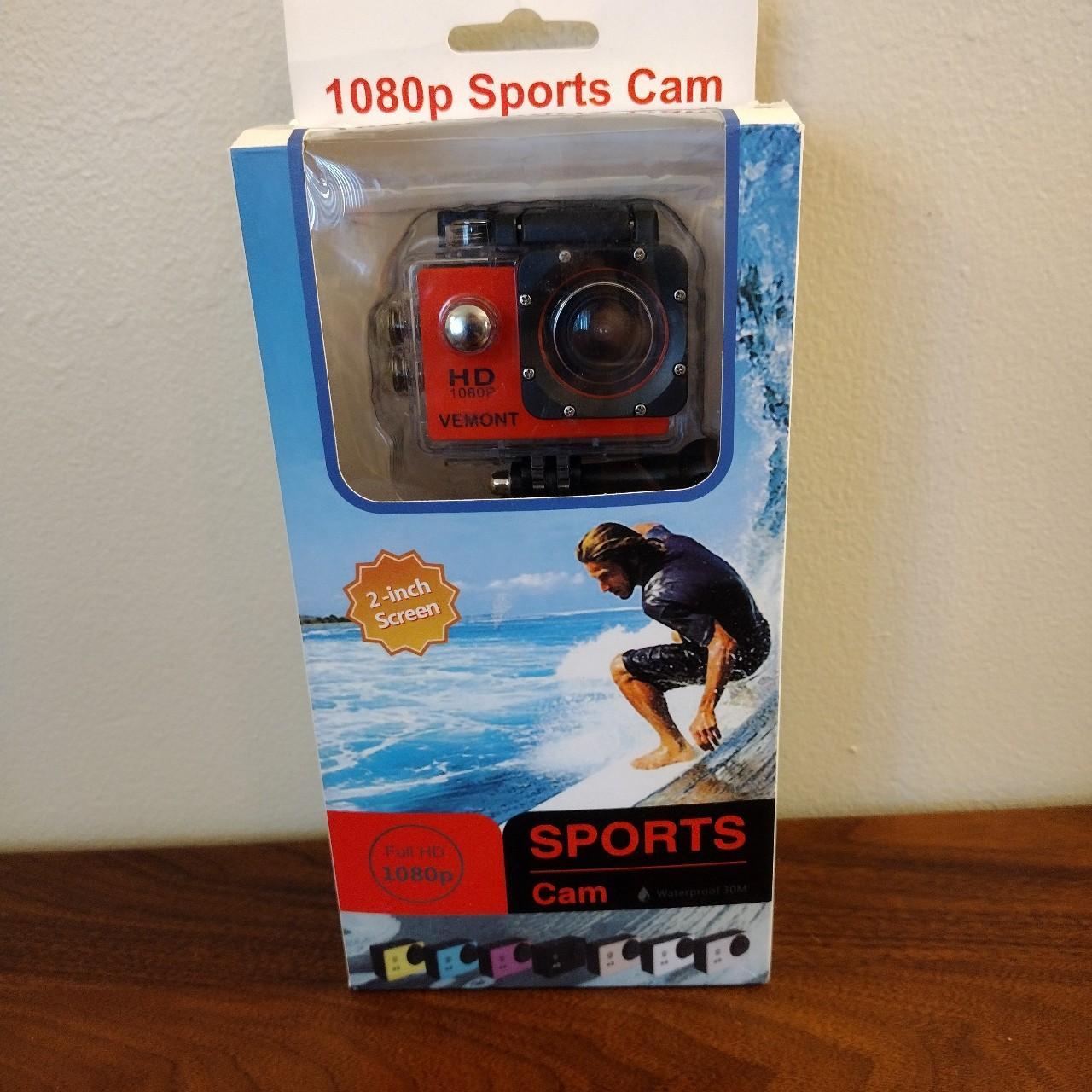 Sports Camera Pink Waterproof Full HD 1080 Wide... - Depop