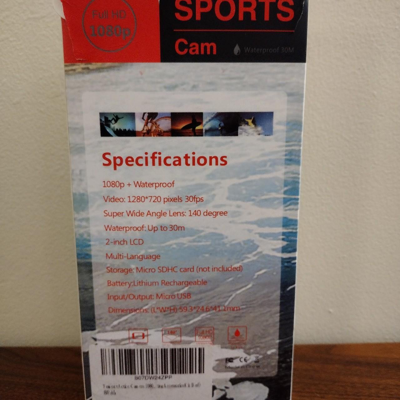 Sports Camera Pink Waterproof Full HD 1080 Wide... - Depop