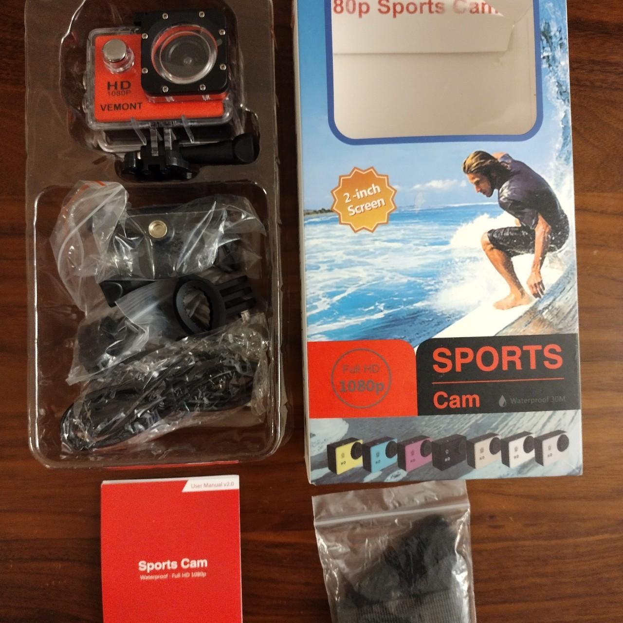 Sports Camera Pink Waterproof Full HD 1080 Wide... - Depop