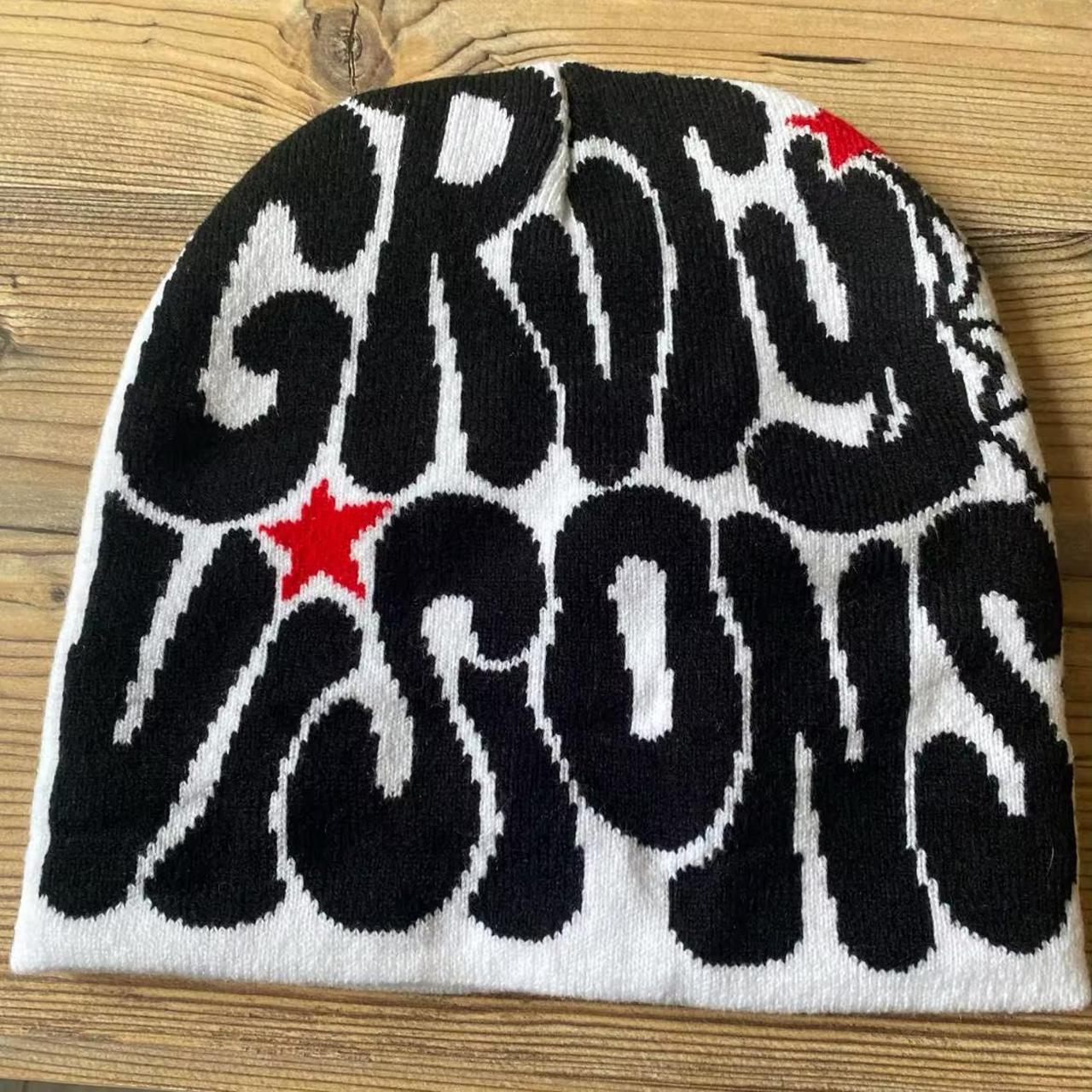 Black and white Gravity Visions beanie #skater | Depop