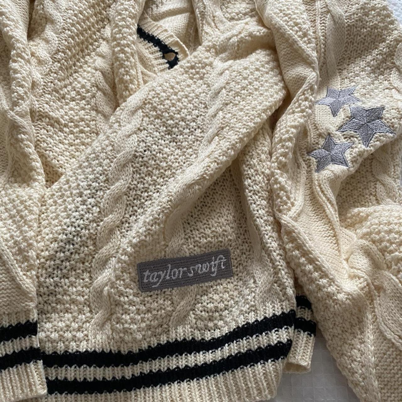 Folklore Cardigan Taylor Swift with Embroidered Star... - Depop