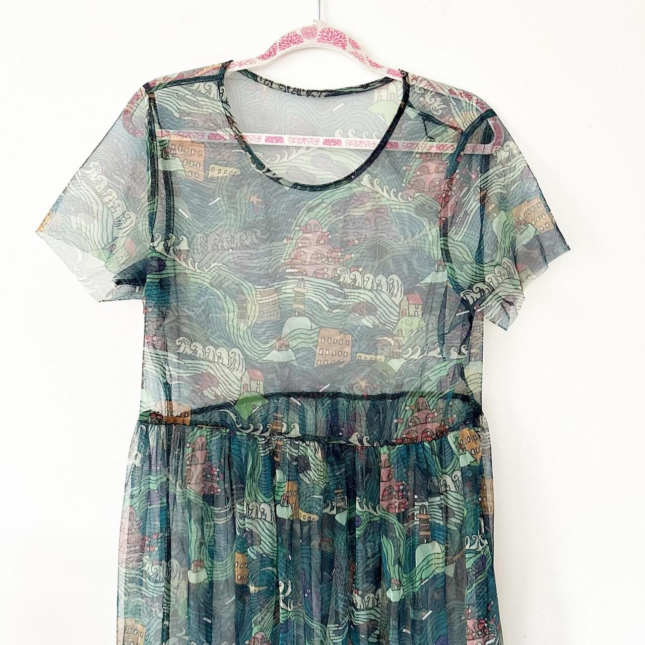 Her Universe Studio Ghibli Ponyo Line Art Maxi Dress... - Depop