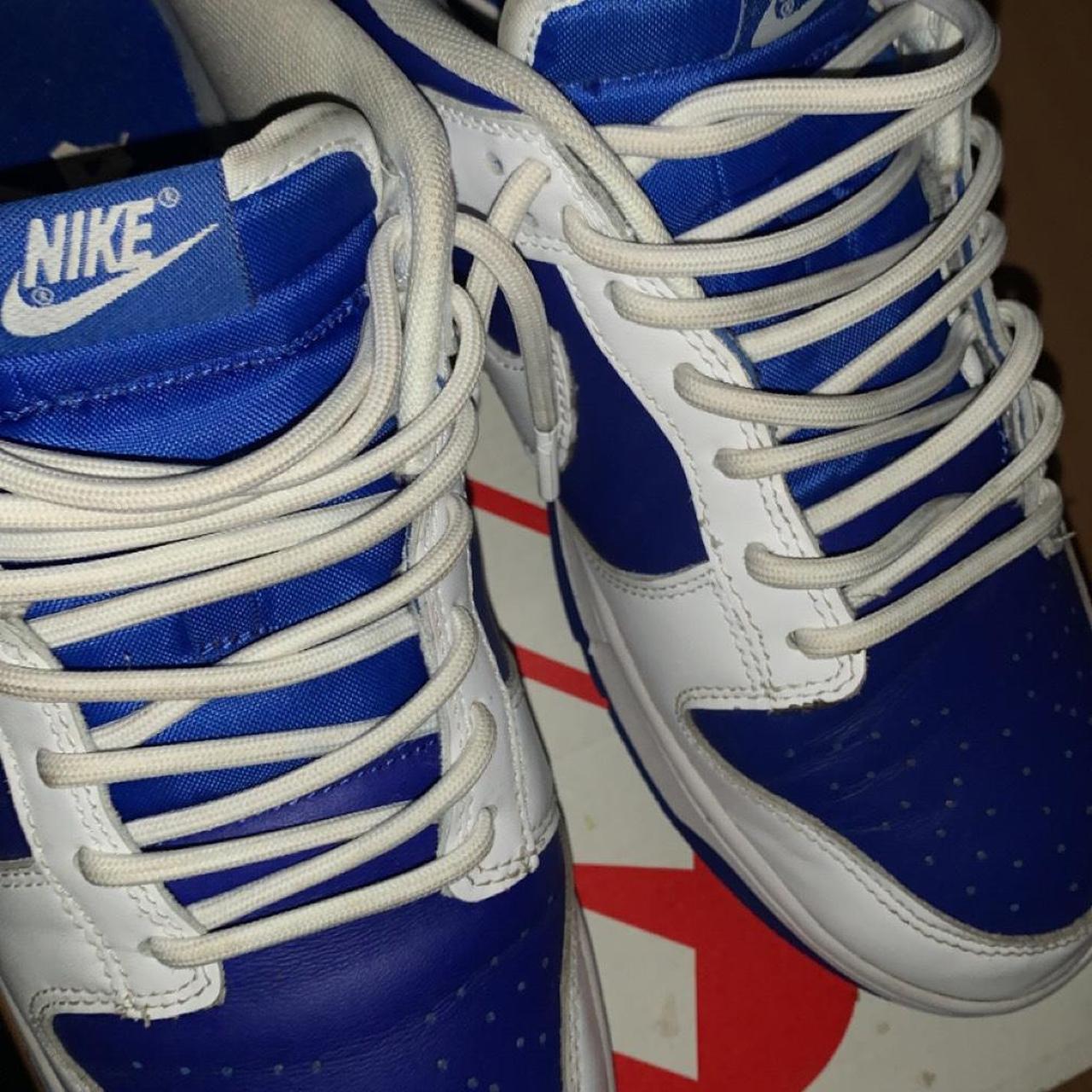 Nike dunk low racer white blue A flip-and-reverse... - Depop