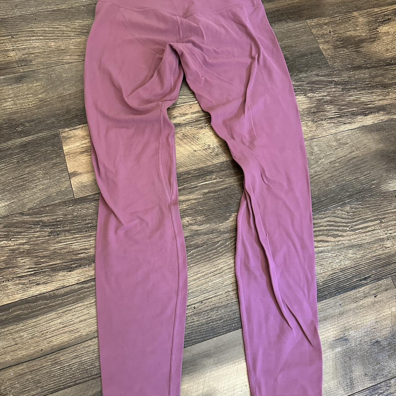 pink lululemon leggings no size tag- fits size... - Depop