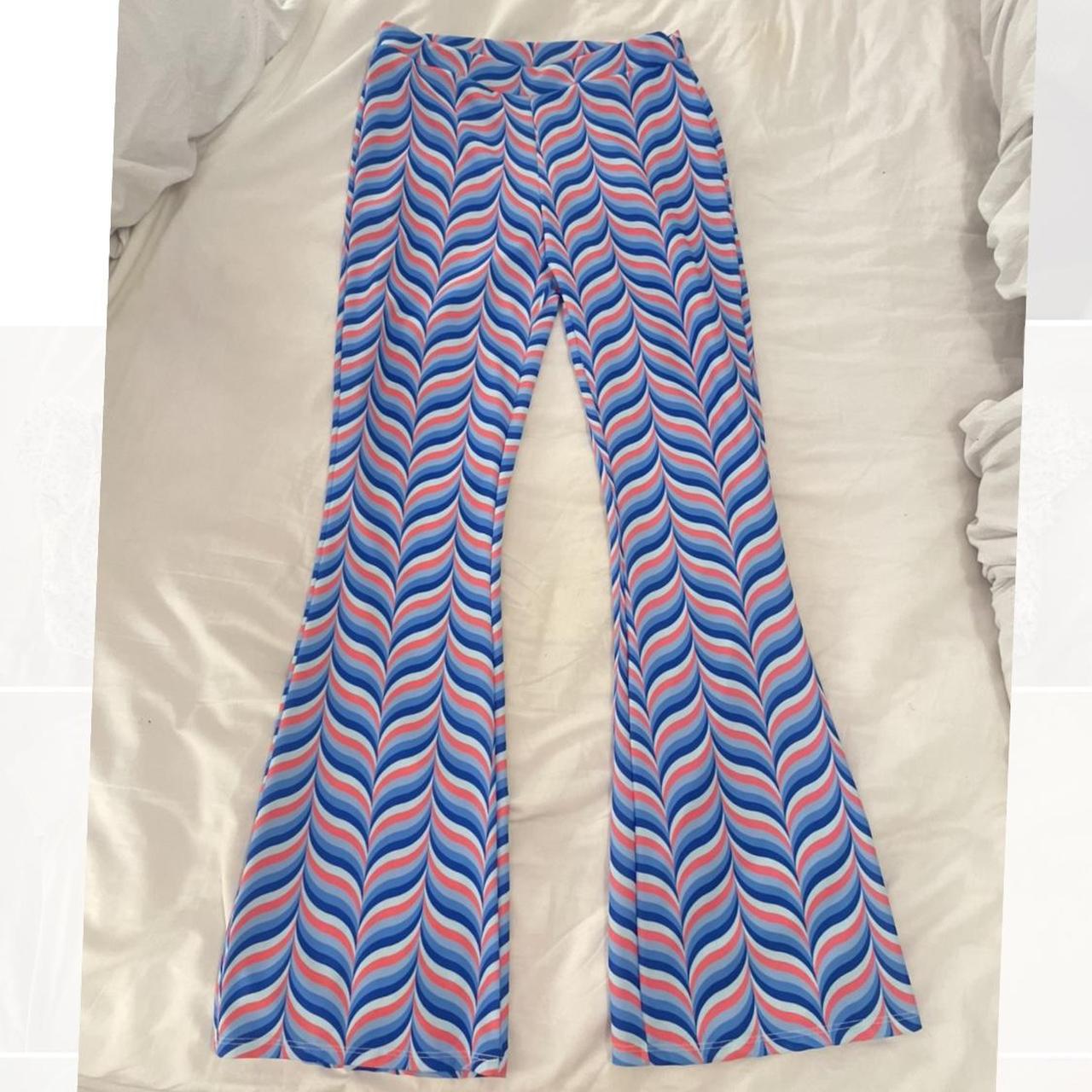 Funky retro 80s style flare trousers Never been... - Depop