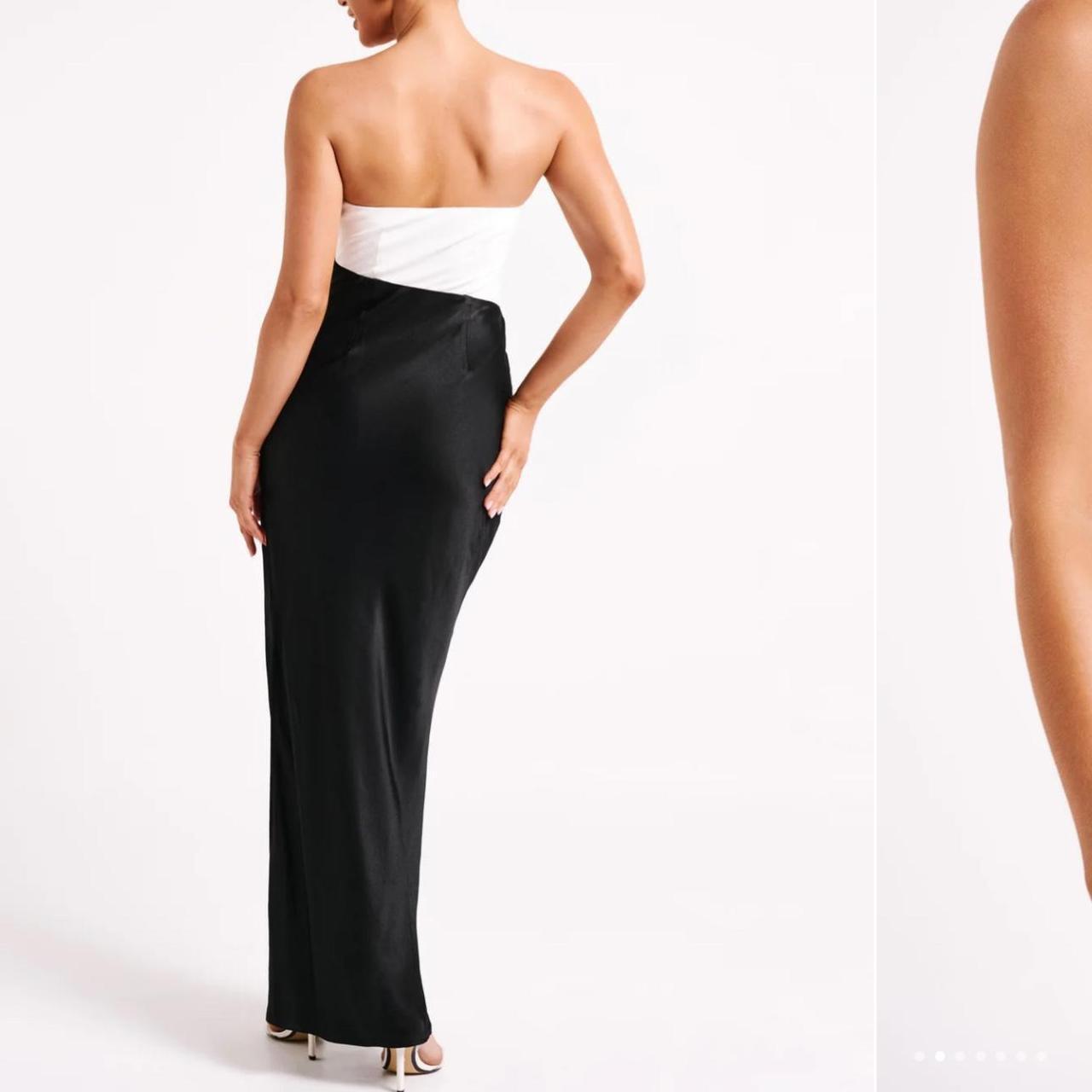 Meshki Miranda contrast maxi dress with slit Size... - Depop
