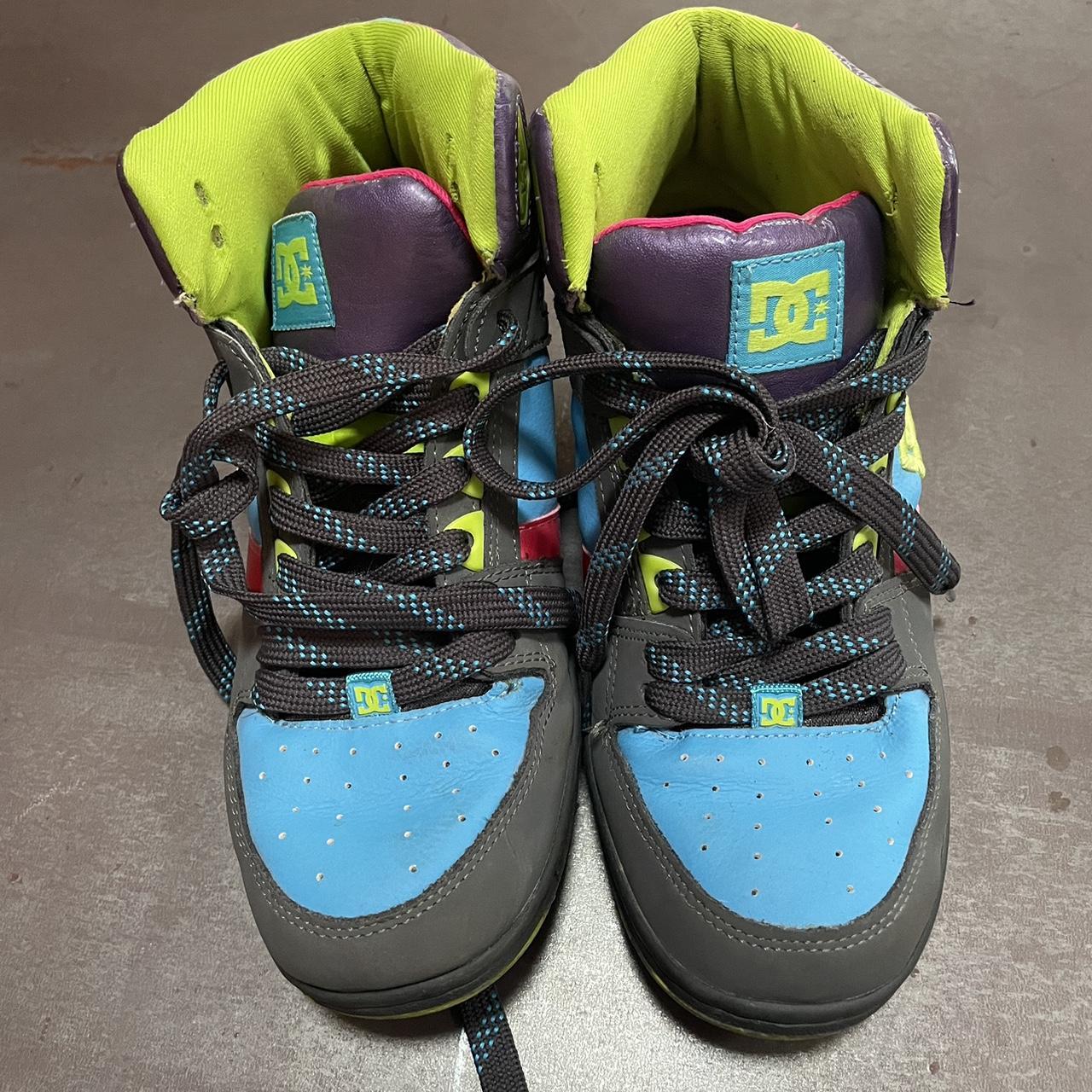 DC Shoes Hightop Lace up Retro Multicoloured Women’s... - Depop