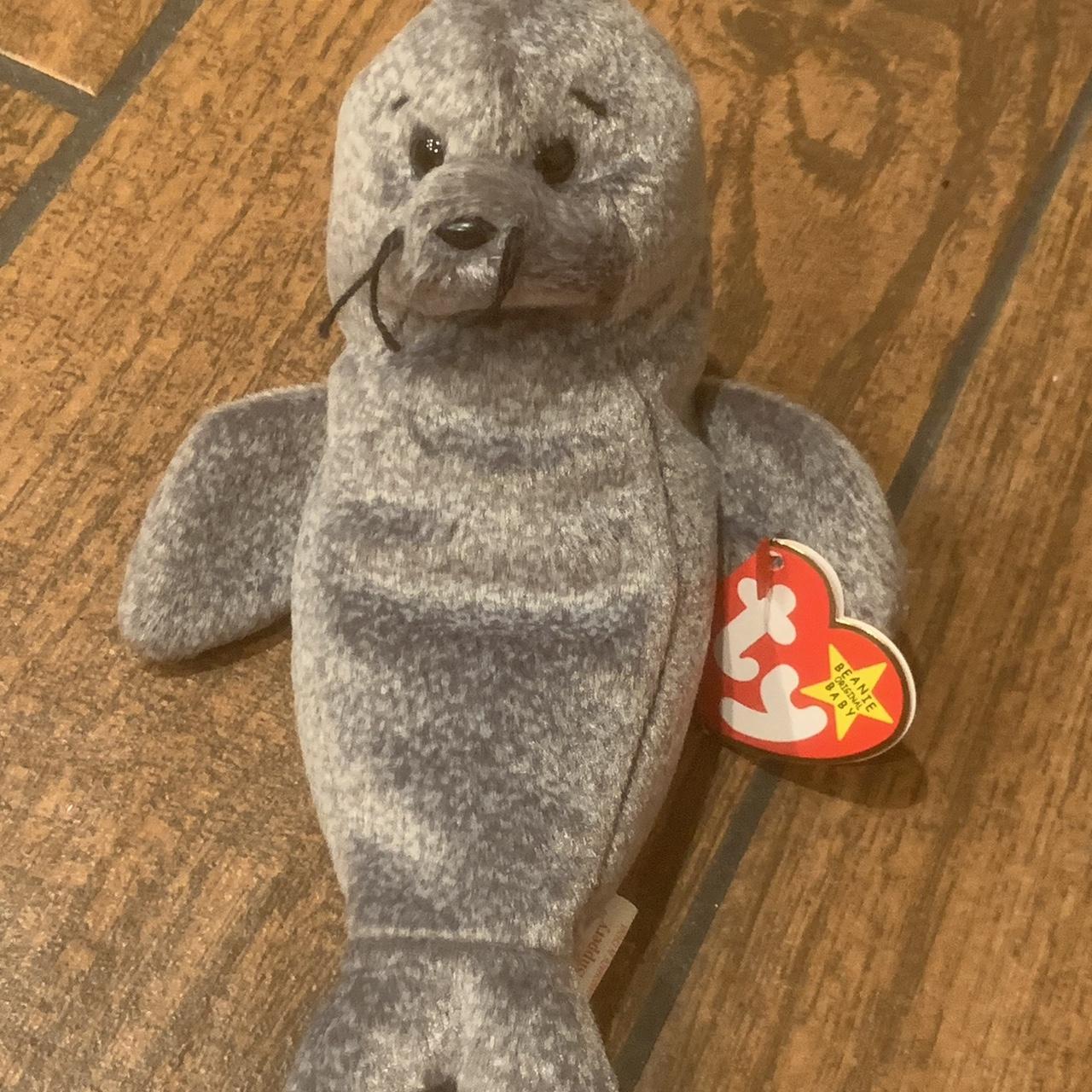 (Ty Beanie Babies) NWT Slippery Seal Plush 1999:... | Depop