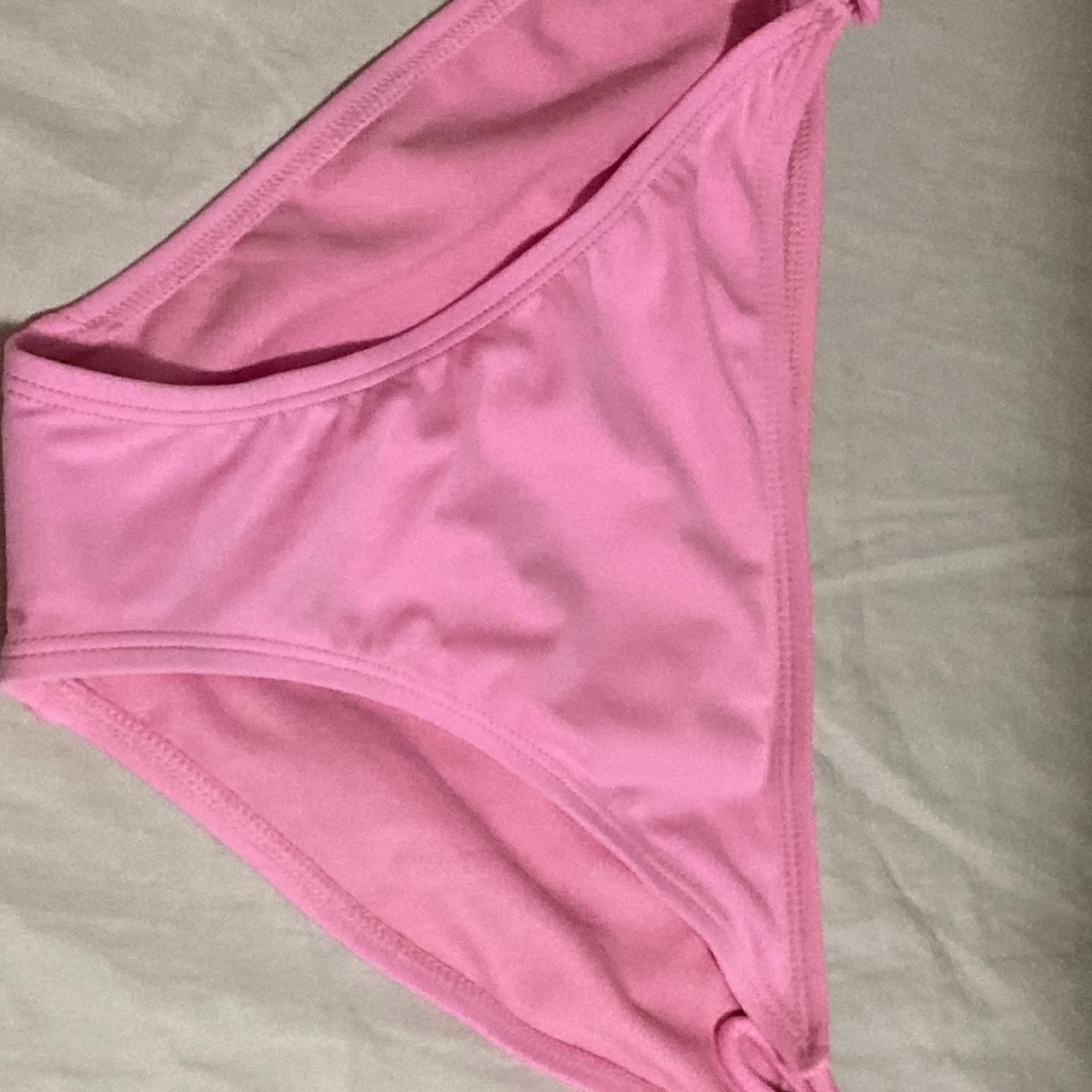 Super Cute Pink Bikini Bottom Ties At The Ends Low Depop