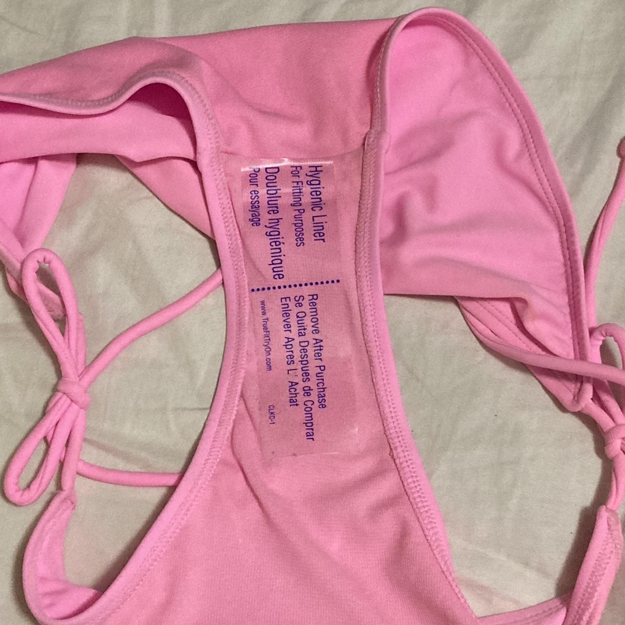 Super Cute Pink Bikini Bottom Ties At The Ends Low Depop