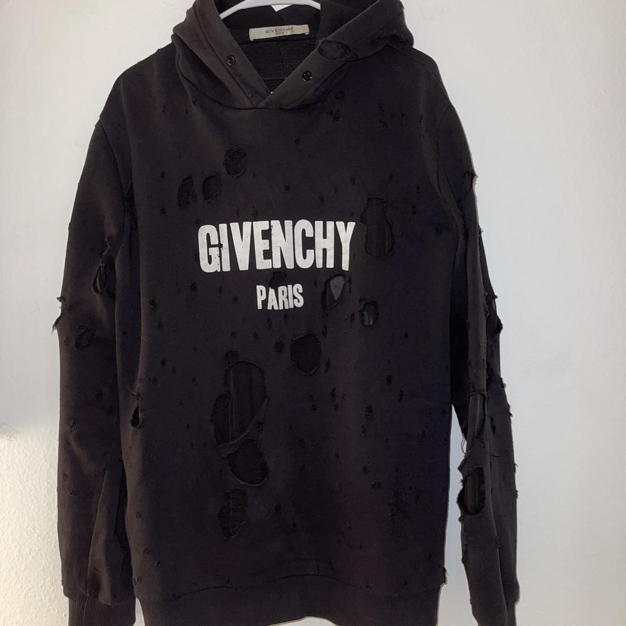 Givenchy Paris // original high-end destroyed hoodie... - Depop