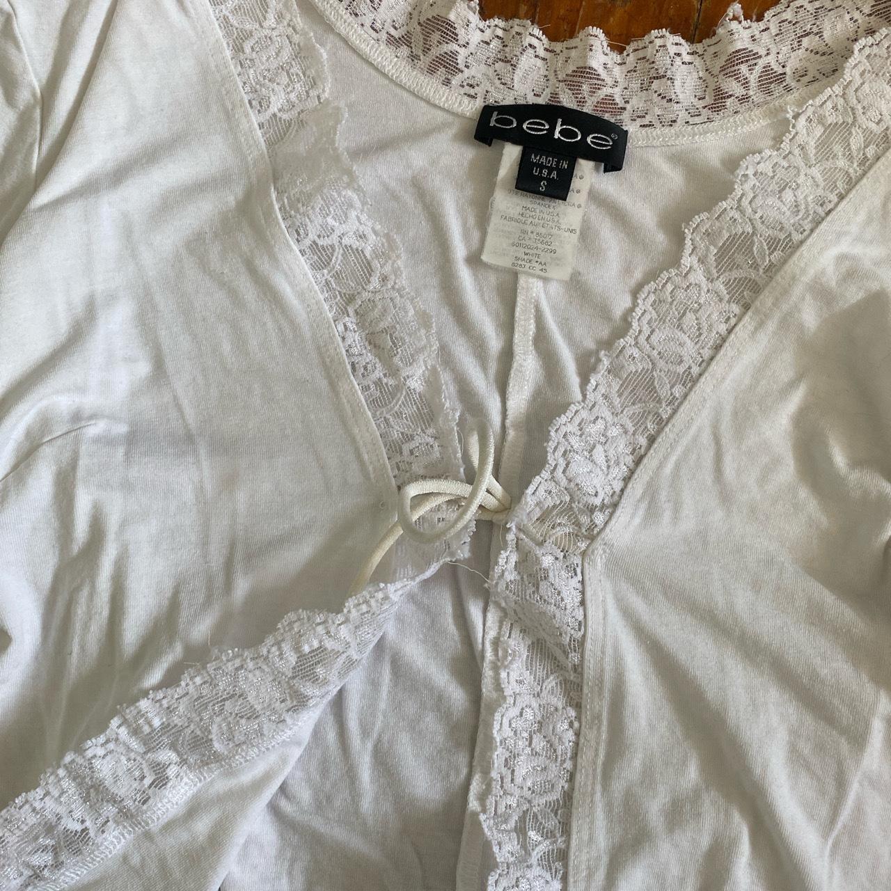Vintage Bebe lace top. Made in USA. Size small could... - Depop