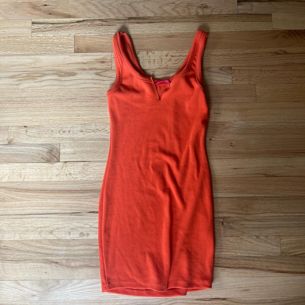 super cute orange dress. worn once. mini dress. very... - Depop