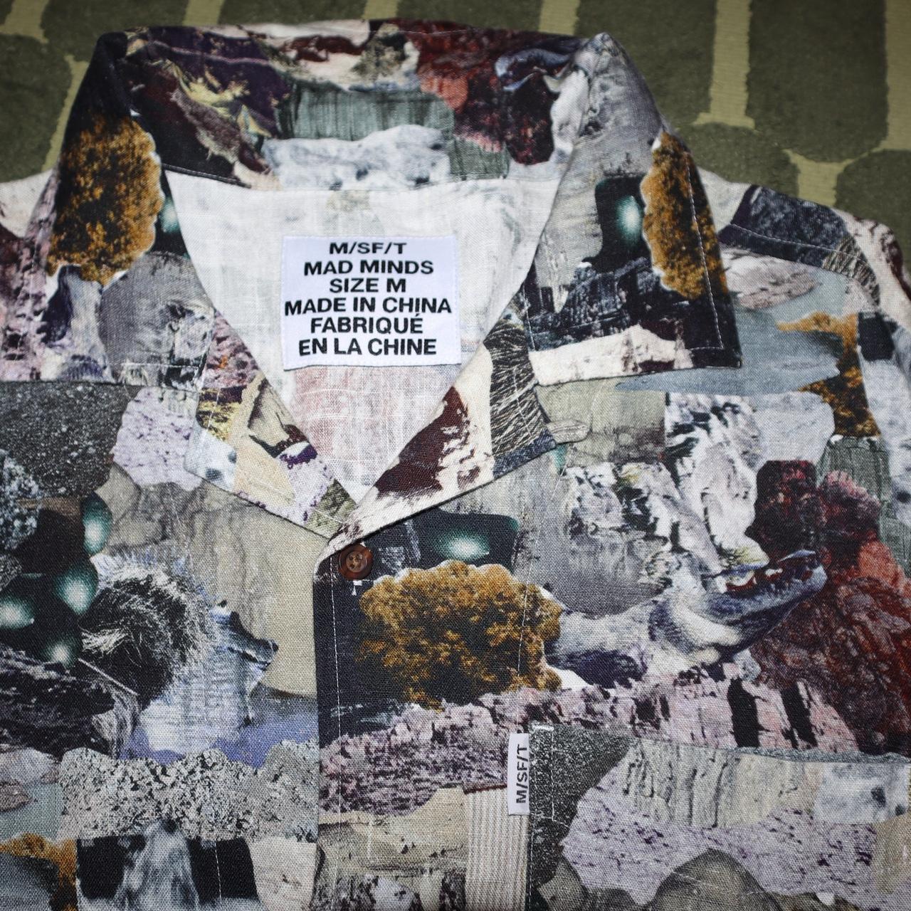MISFIT M/SF/T “Mad Minds” Collage Print Shirt Size... | Depop