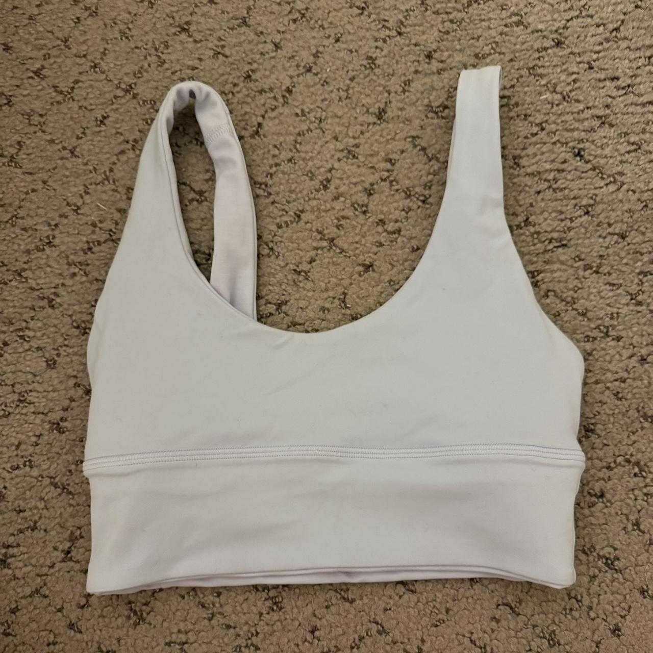 Light blue lululemon reversible sports bra | Depop