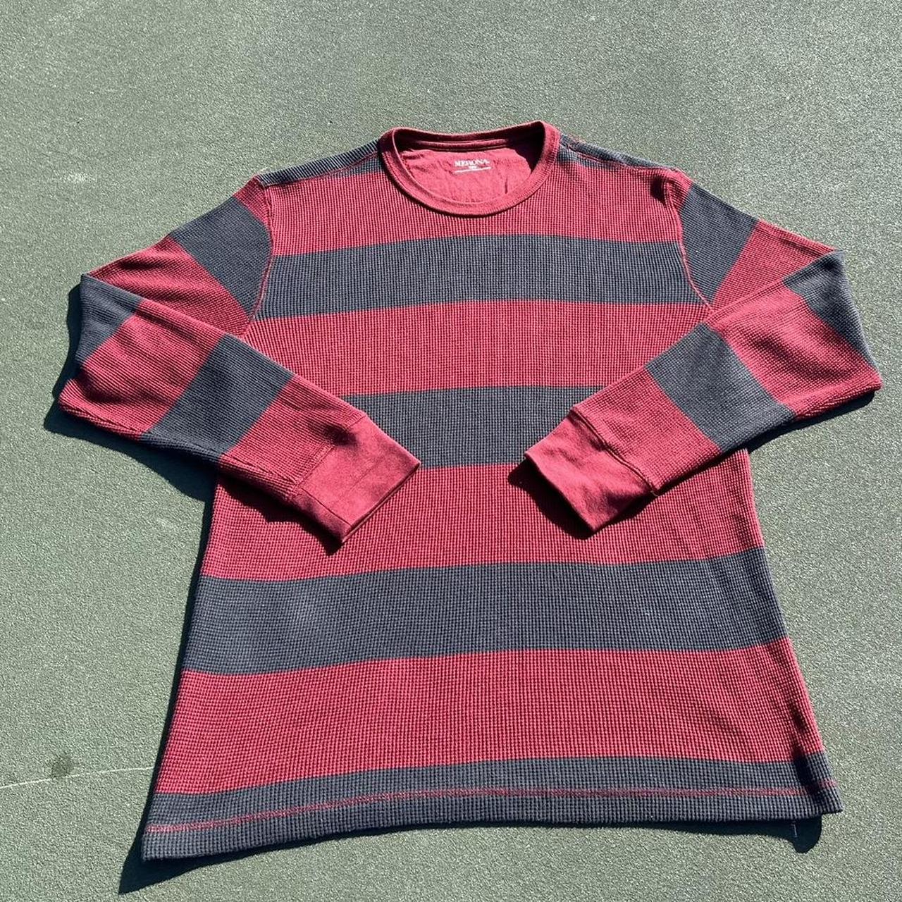 Merona Black and Red Stripped shirt Perfect... - Depop