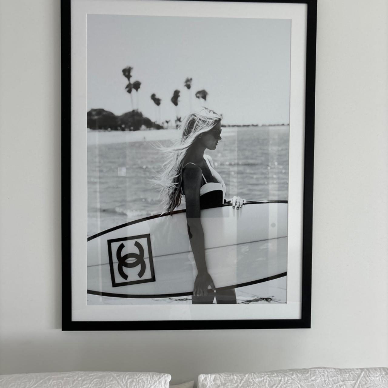 Extra large designer Chanel framed wall print for... | Depop