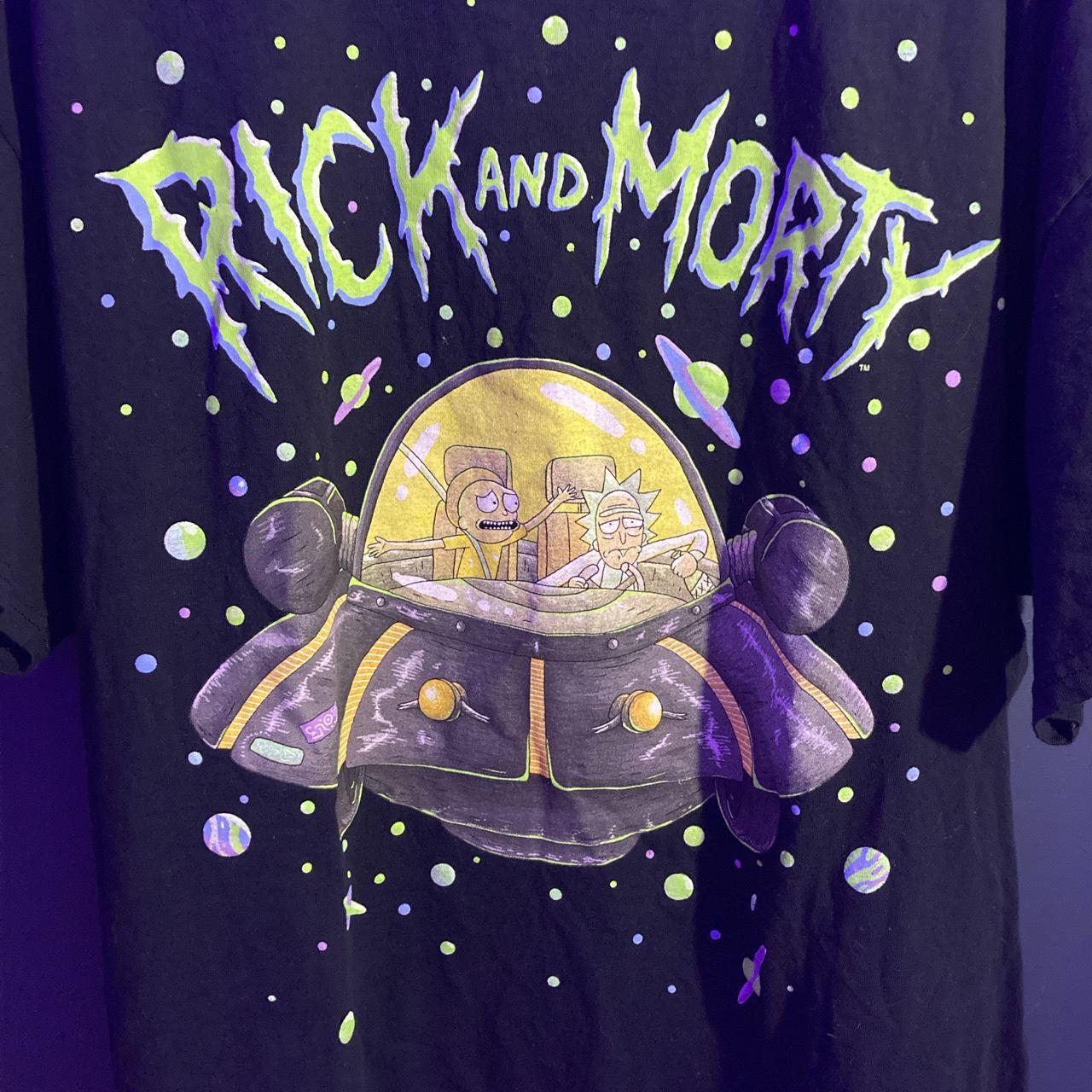 Rick And Morty 2XL Space Graphic Tee No Flaws an in... - Depop