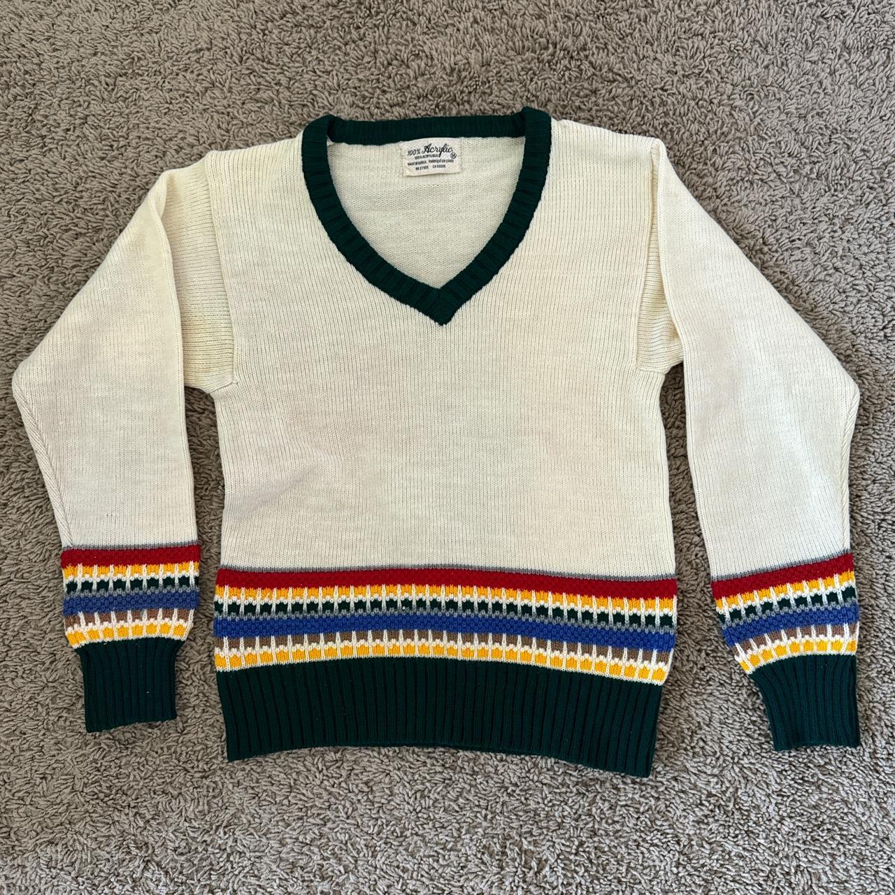 beautiful vintage 70s sweater. 100% acrylic. some... - Depop