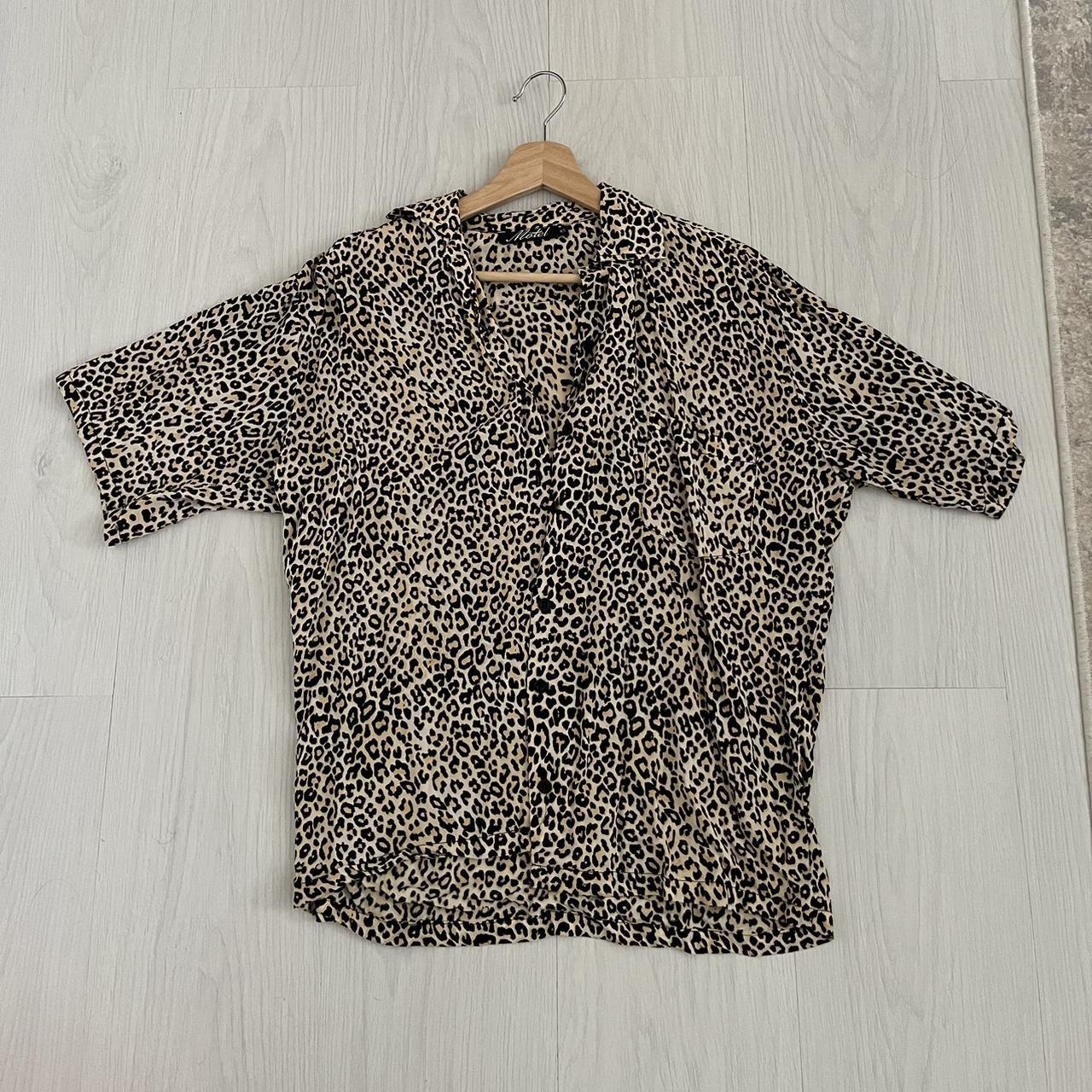 Motel rocks leopard print shirt #motelrocks - Depop