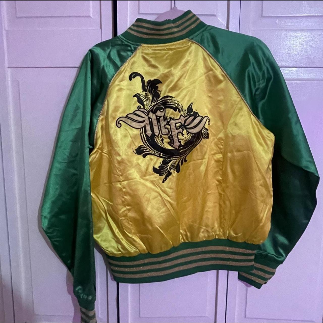 vtg mf brazil color boxing jacket. same material inside - Depop