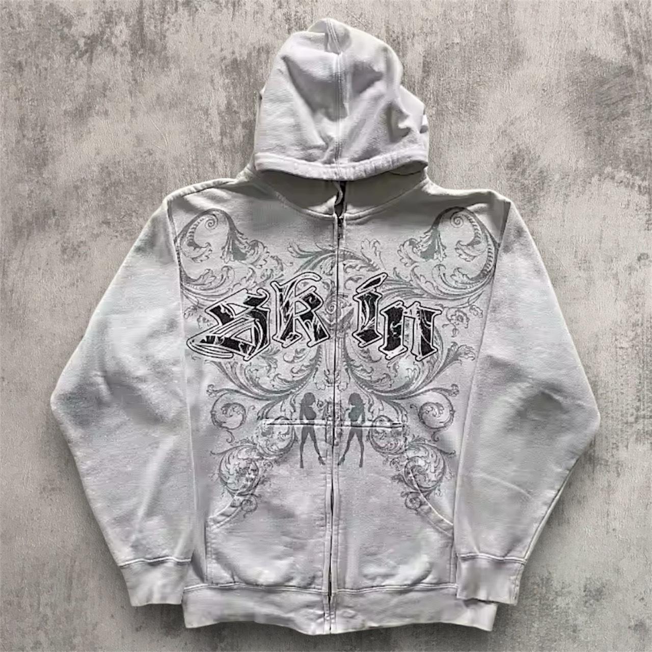 2000s emo grunge zip up DM BEFORE BUYING!! MULTIPLE... - Depop