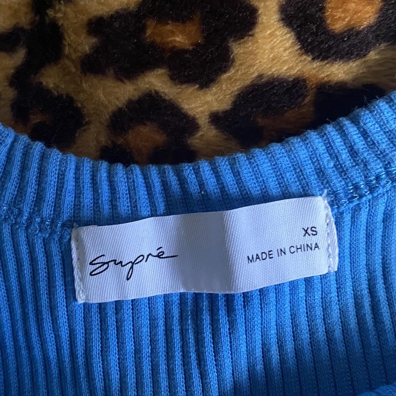 blue supre tank top size xs worn once or twice - Depop