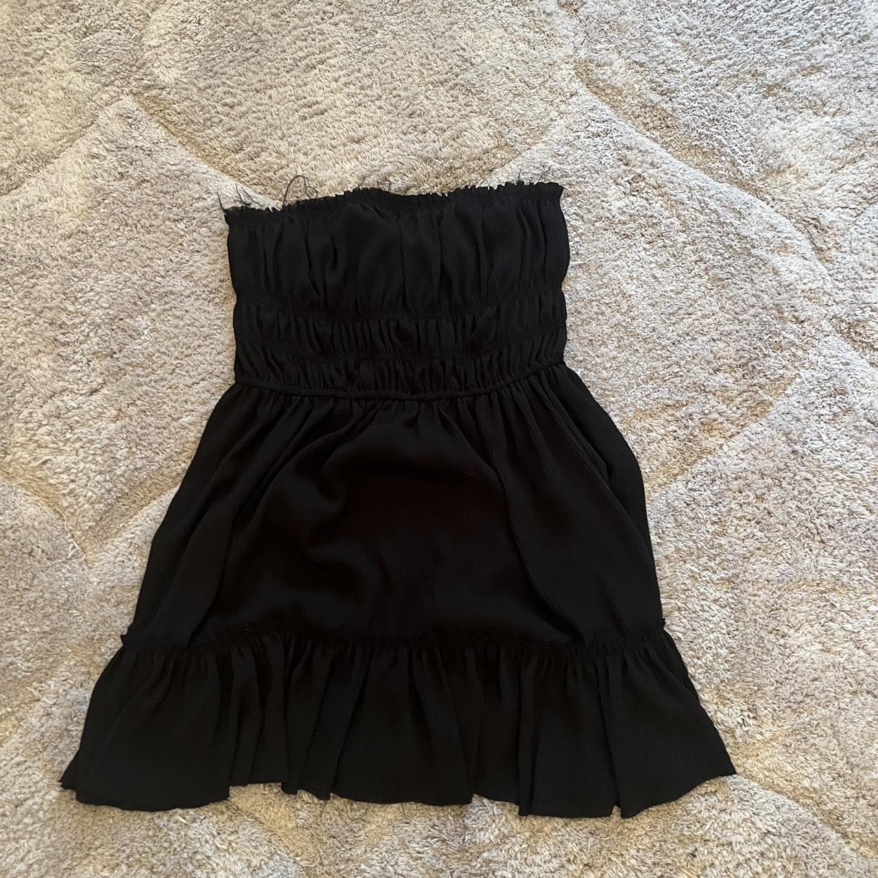 Black strapless Urban dress, light distressing at... - Depop