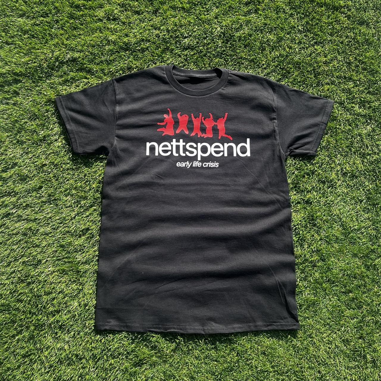 Nettspend Early Life Crisis Merch Graphic Shirt... | Depop