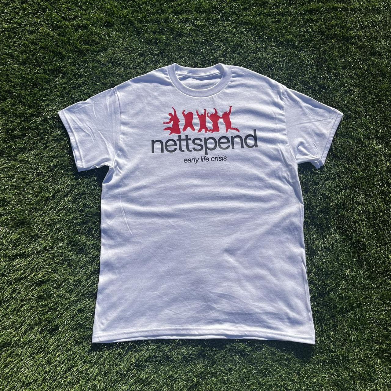 Nettspend Early Life Crisis Merch Graphic Shirt... | Depop